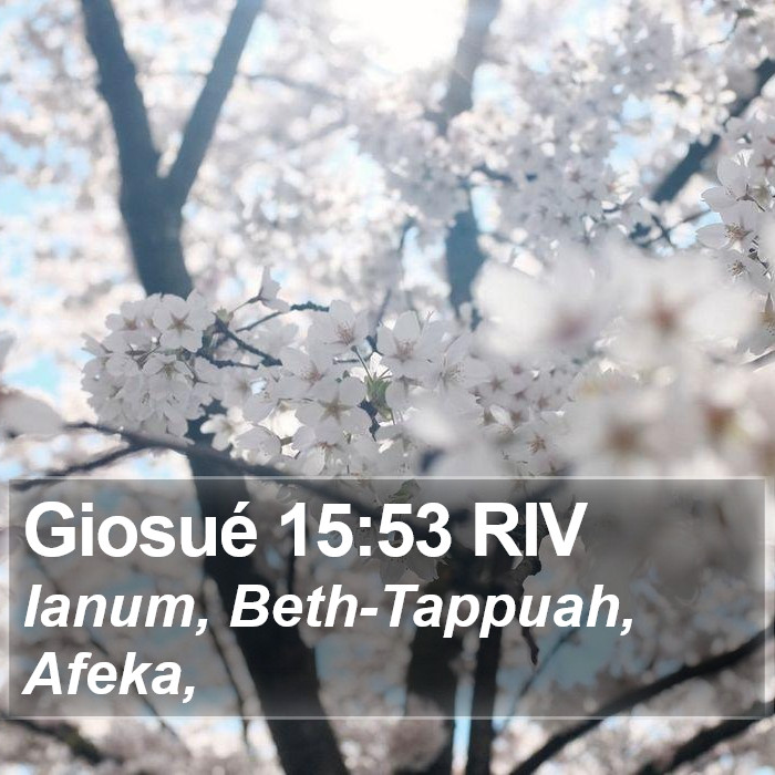Giosué 15:53 RIV - Ianum, Beth-Tappuah,